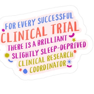 Clinical Research Sticker, Kiss-cut Vinyl Decal, Slightly Sleep ...