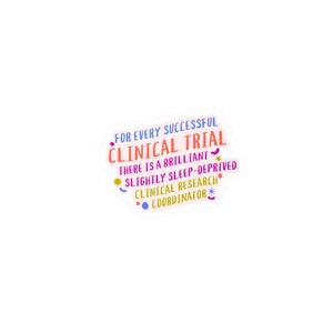 Clinical Research Sticker, Kiss-cut Vinyl Decal, Slightly Sleep ...