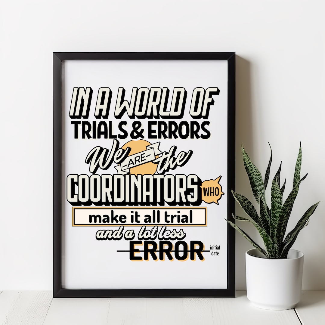 Clinical Research Wall Art Poster, Coordinator Gift, Coordinator Office ...