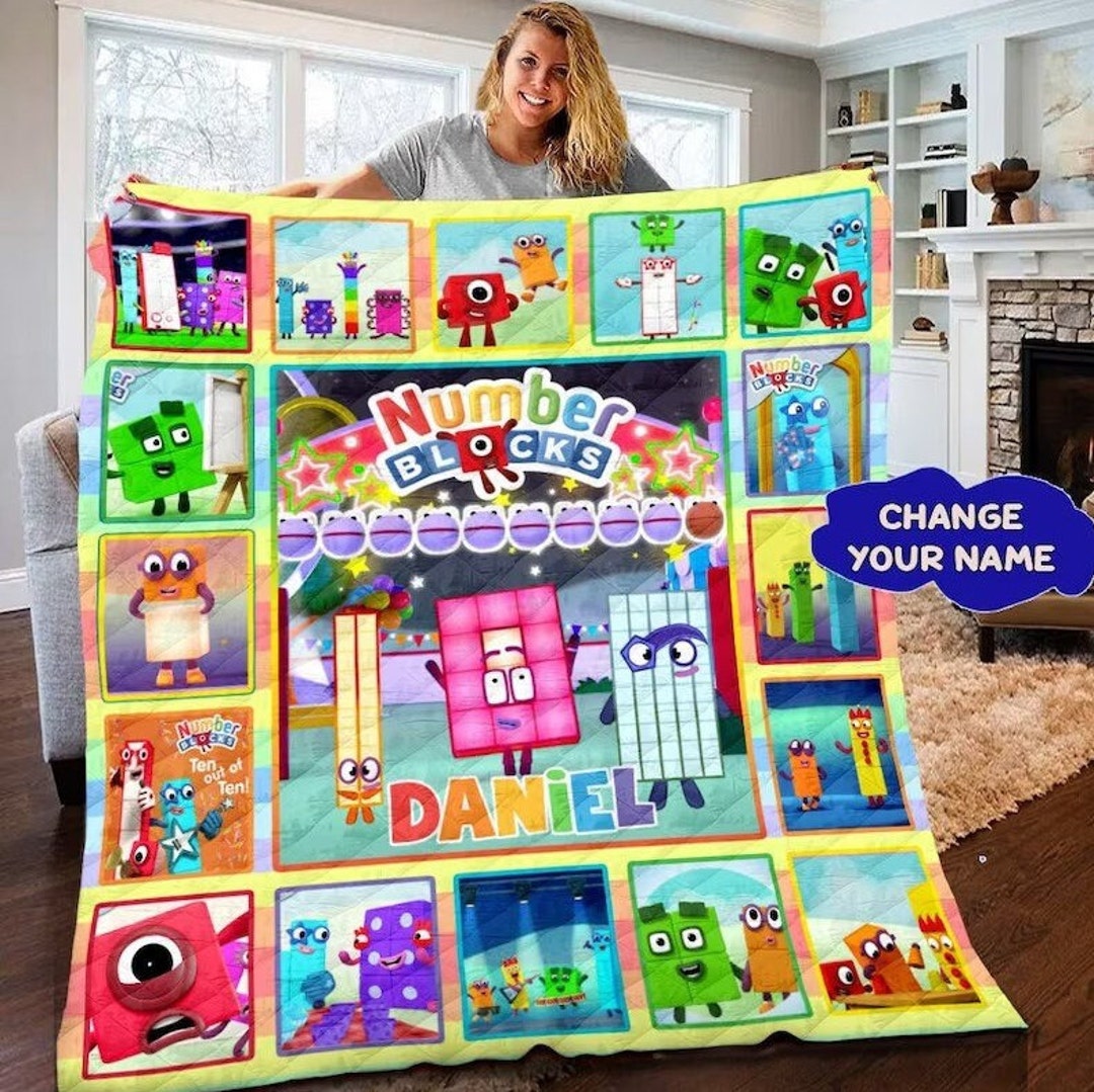 Personalized Numberblocks Quilt Blanket, Numberblocks Kids Blanket ...