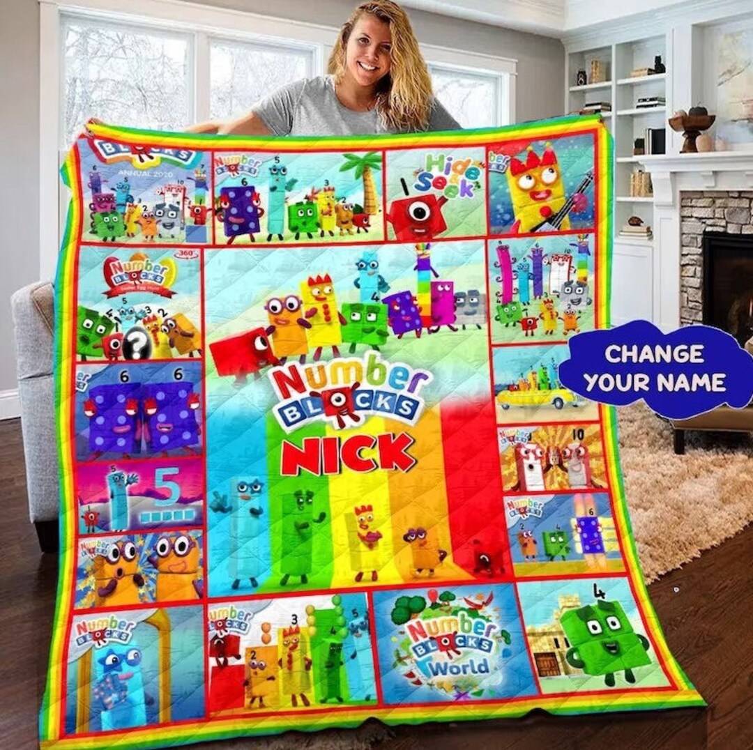 Personalized Numberblocks Quilt Blanket, Numberblocks Kids Blanket ...