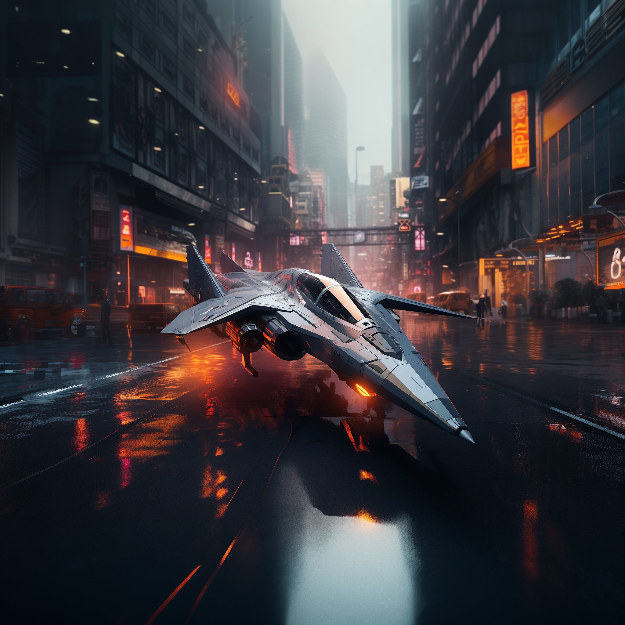 Futuristic Fighter Jets Cyberpunk Style - Etsy