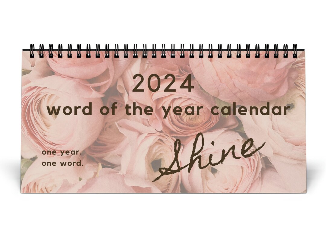 Custom Word of the Year Desktop Calendar - Etsy