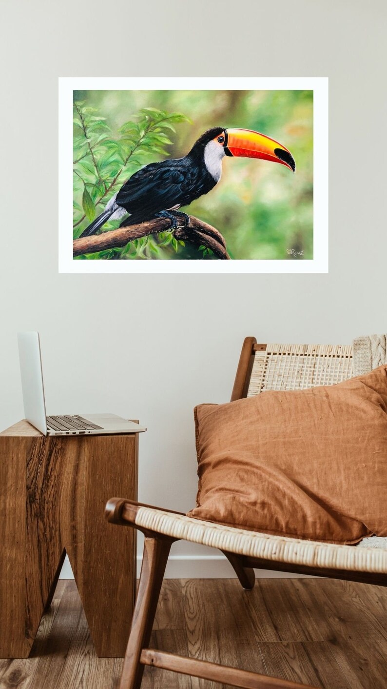 Brazilian Fauna Toucan, Original Oil Painting, Art Work, Realism, Oil ...
