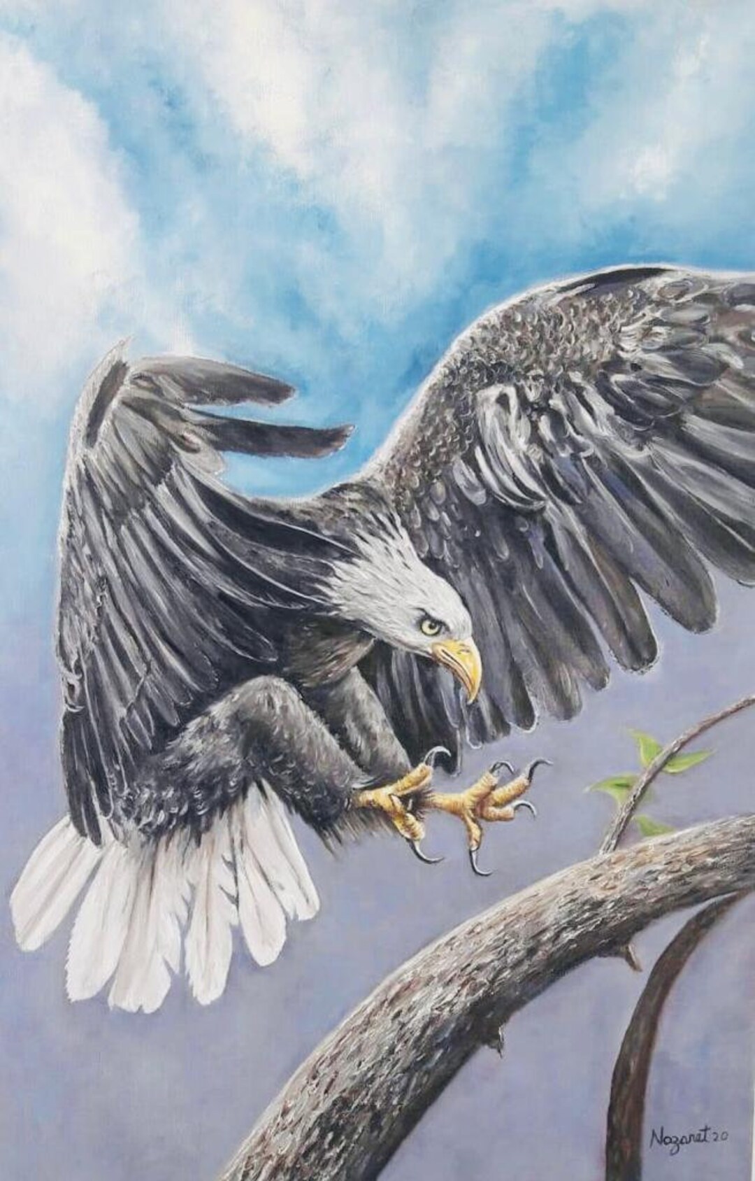 Eagle/ Eagle, Original Oil Painting, Art Work, Realism, Oil on Canvas ...