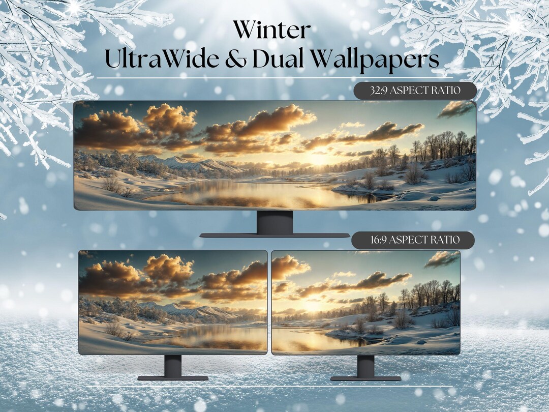 Snowy Sky Winter Wallpaper for Ultrawide and Dual Monitors High ...