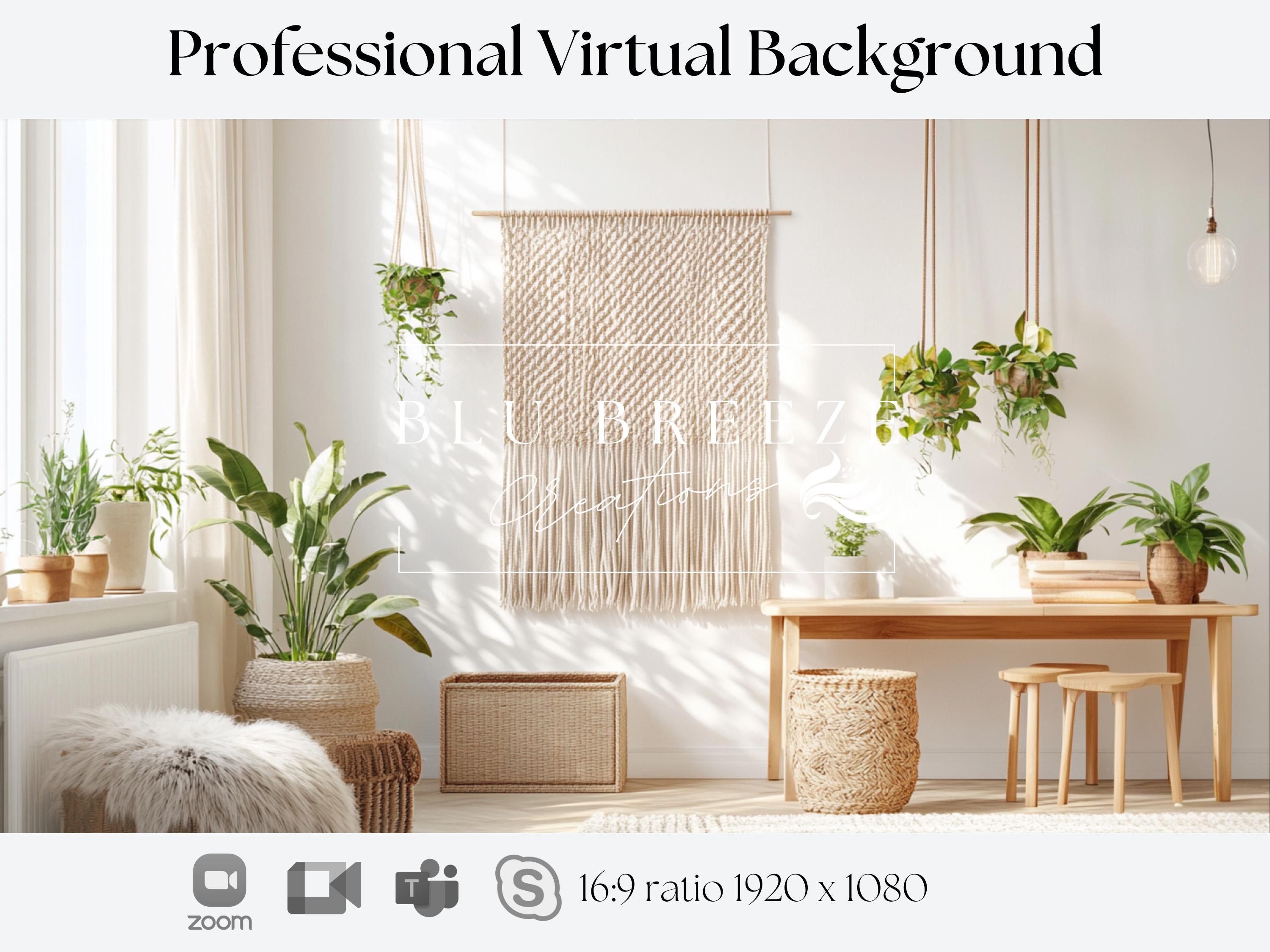 Boho Virtual Background | Compatible With Zoom, Teams, Webex, Skype ...