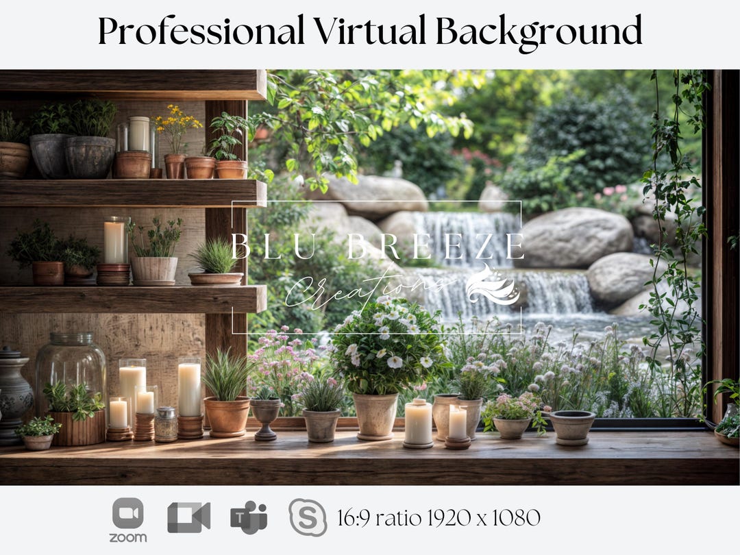 Peaceful Plant Background for Zoom Teams Webex Skype Google Meet ...
