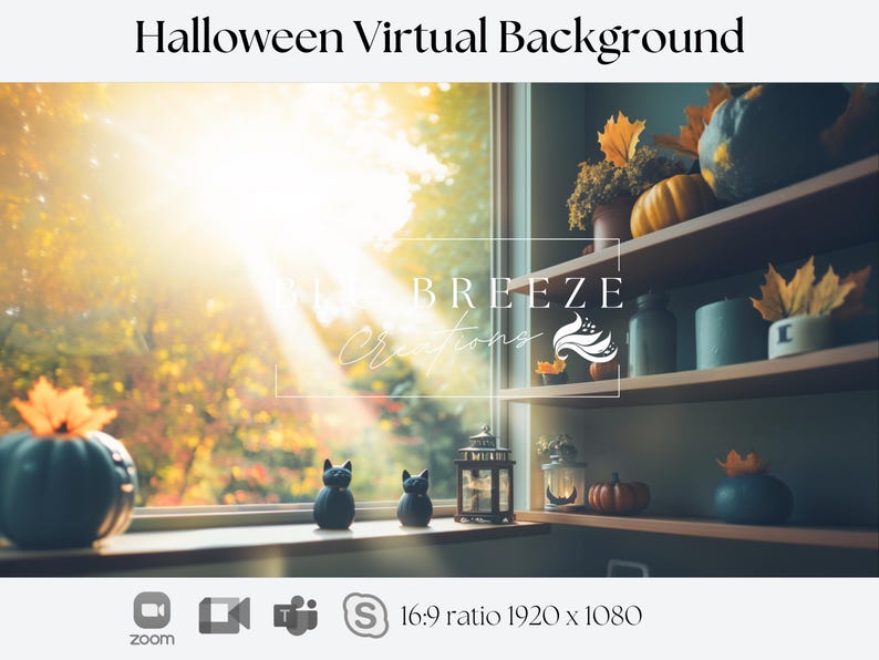Halloween Virtual Background | Compatible With Zoom, Teams, Webex ...