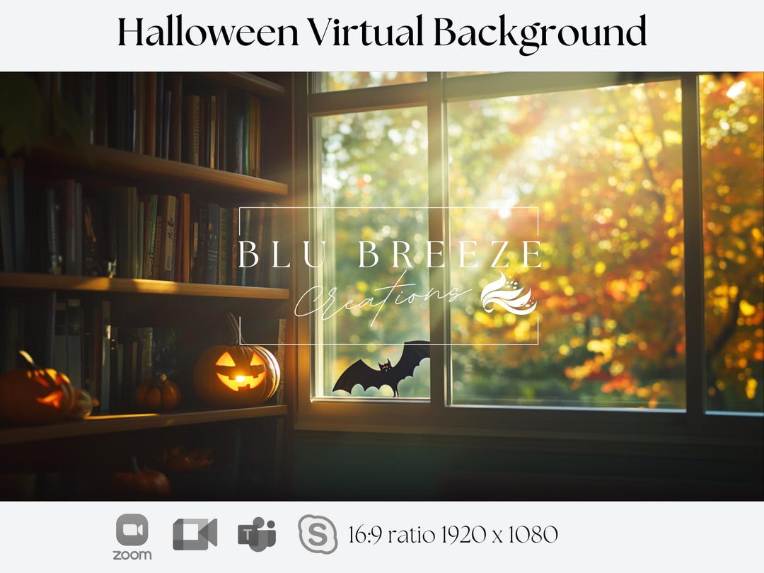 Halloween Virtual Background Compatible With Zoom, Teams, Facebook ...