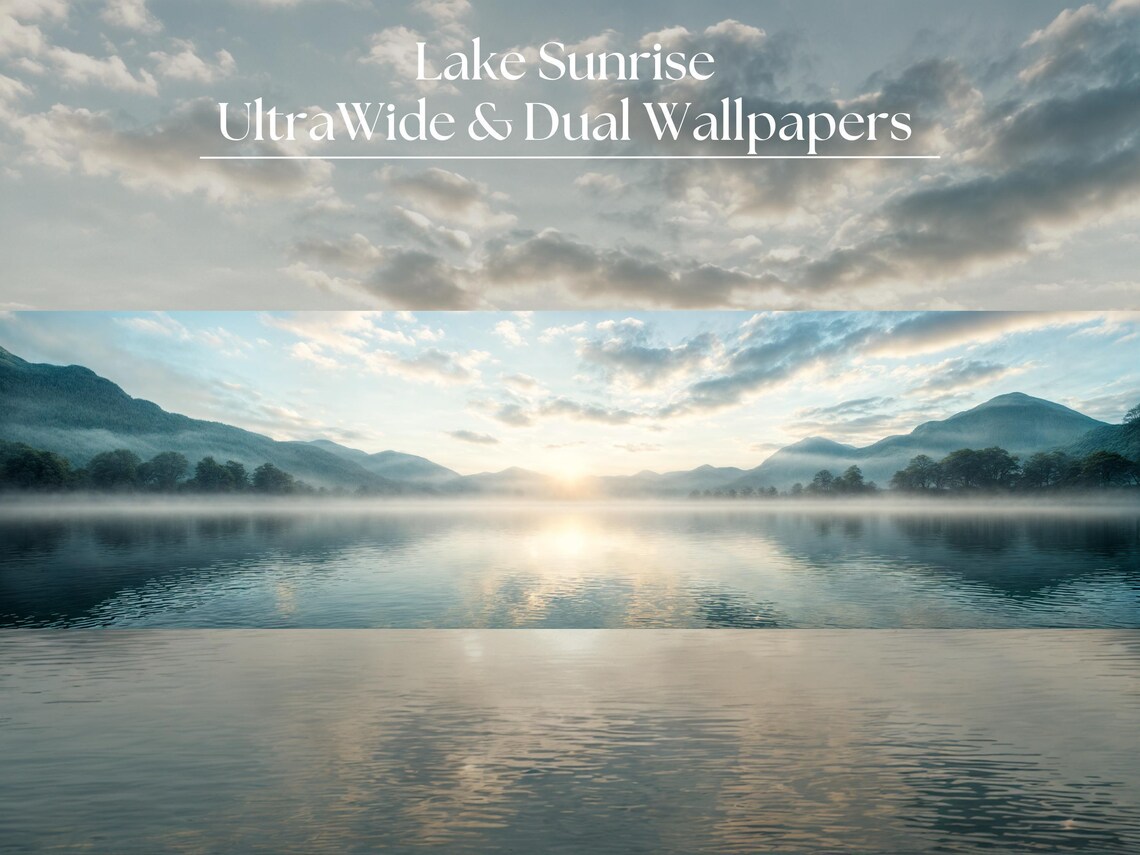 Lake Horizon Ultrawide and Dual Monitor Wallpaper High-resolution ...