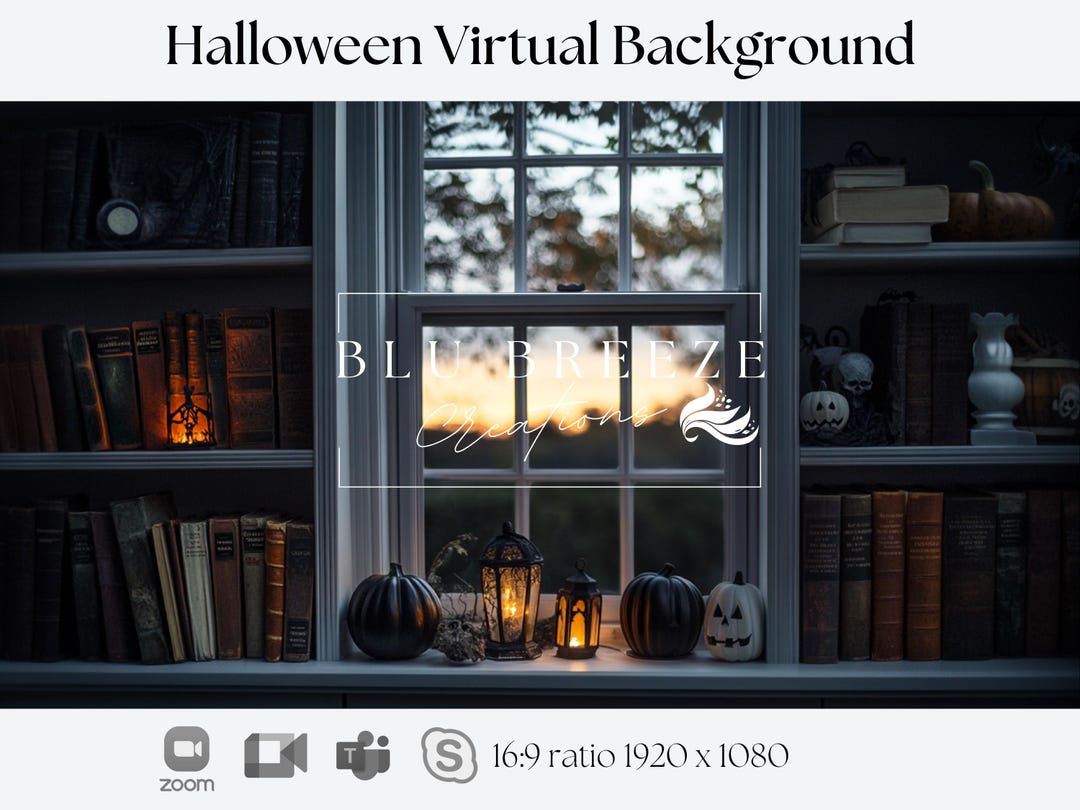 Halloween Virtual Background Compatible With Zoom, Teams, Facebook ...