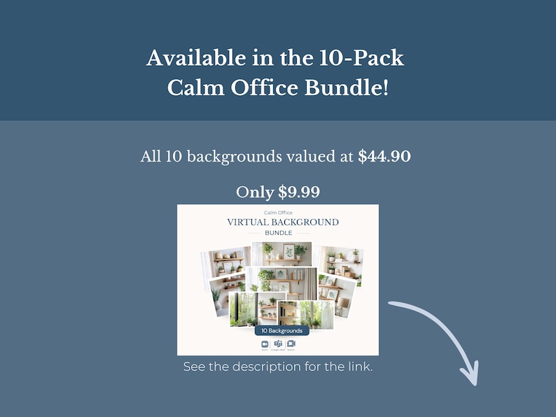 Bookshelf Zoom Background for Work Calls | Calm Professional Office ...