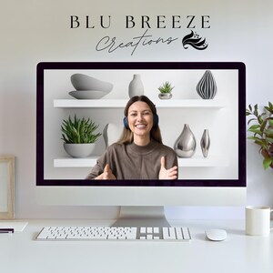 Minimalist White Zoom Virtual Background - Customizable for Video Calls ...