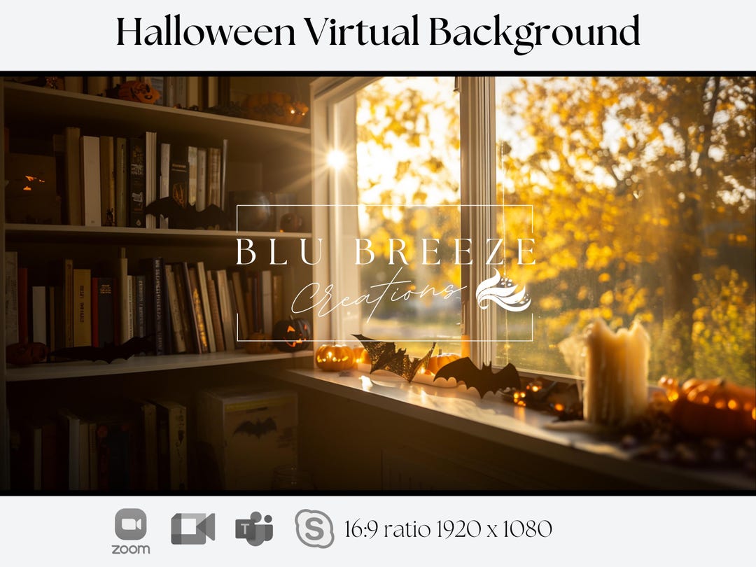 Halloween Virtual Background Compatible With Zoom, Teams, Facebook ...