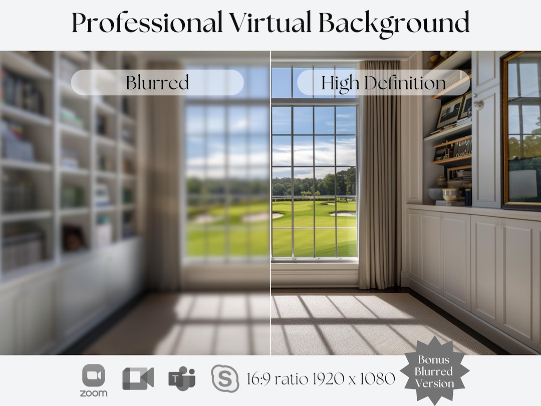 Golf Course Office Background | Compatible With Zoom, Teams, Webex ...