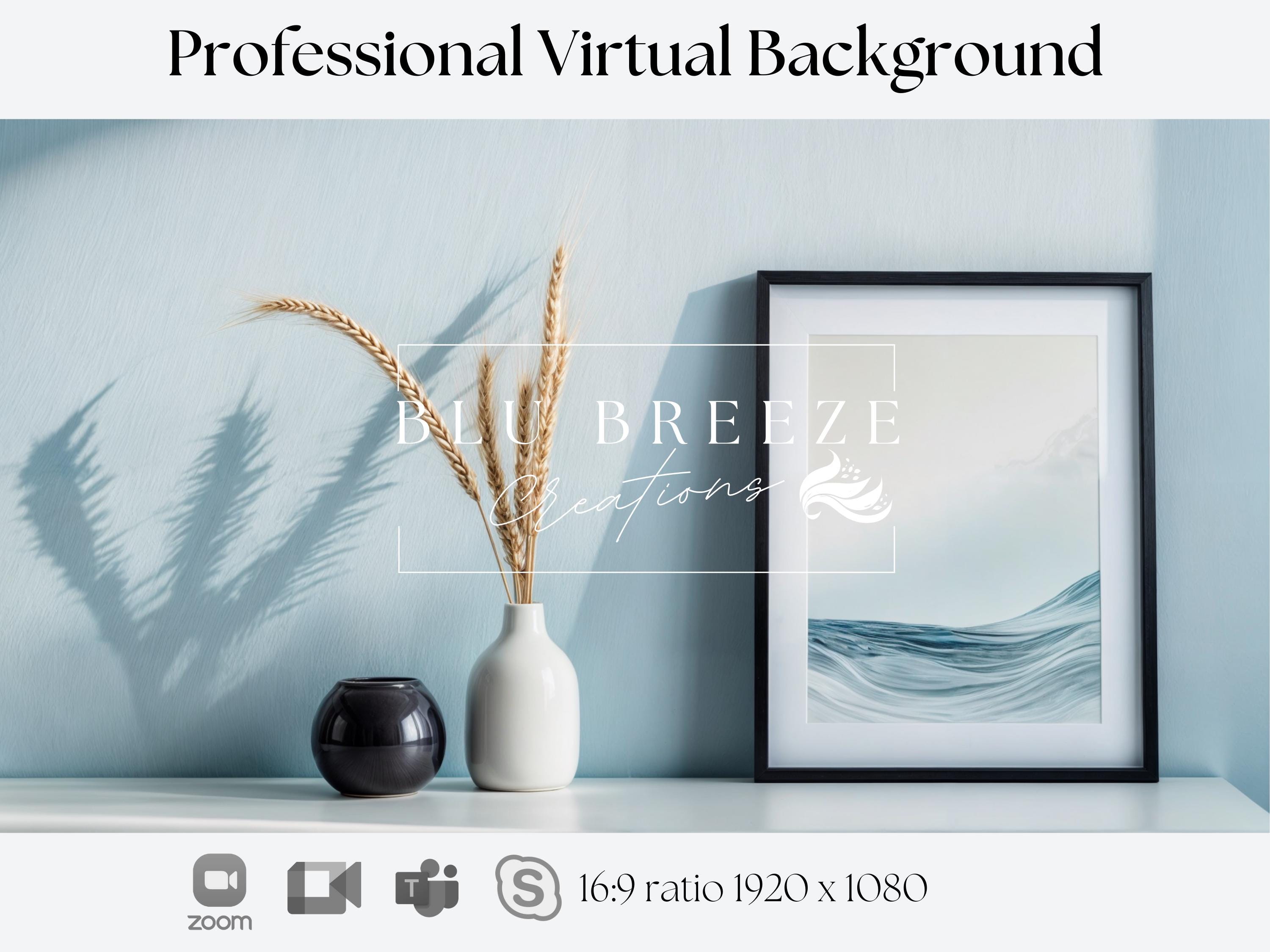 Simple Blue Wall Background | Zoom Teams Webex Skype Google Meet ...