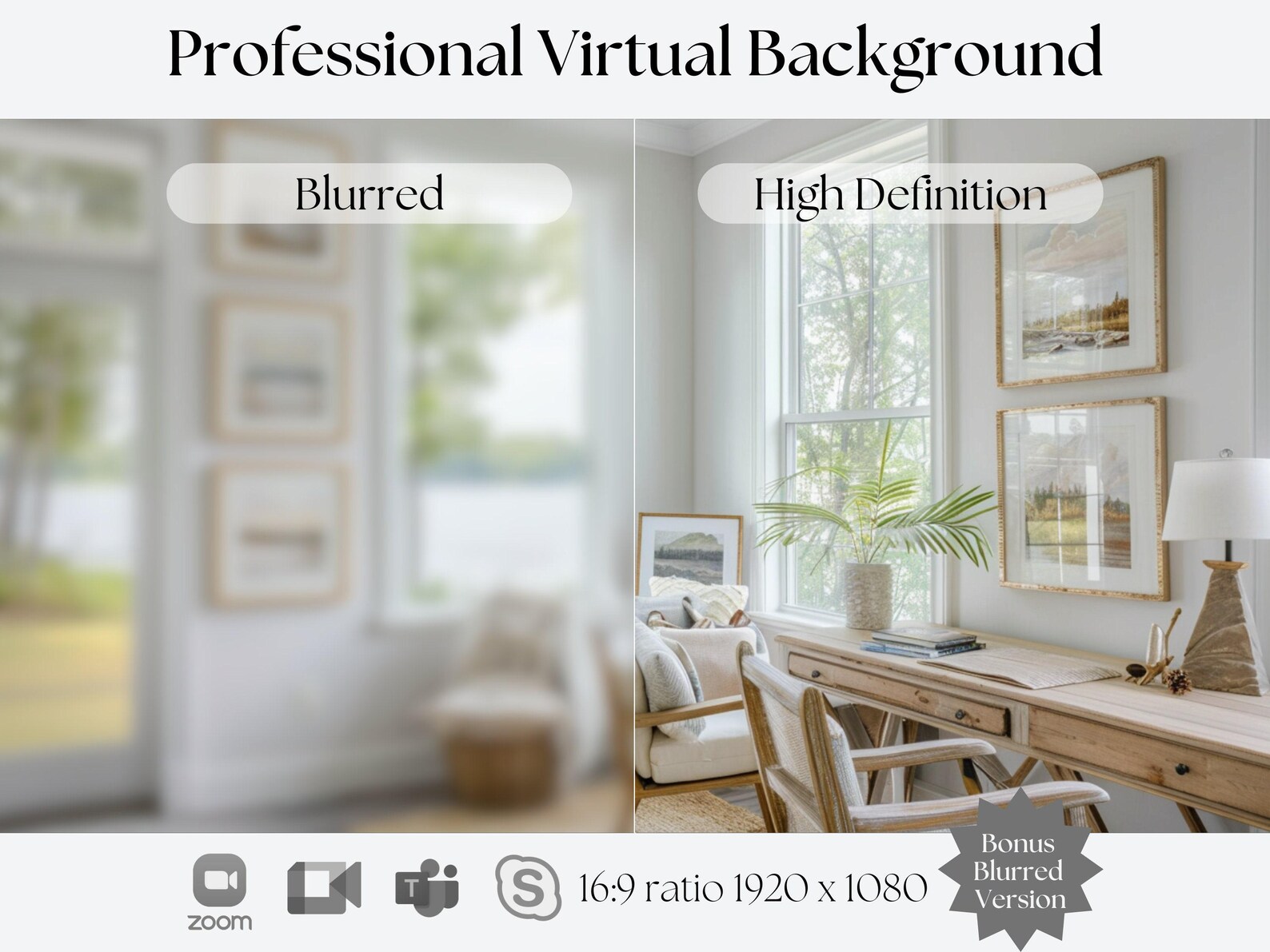 Lake House Virtual Background Compatible With Zoom, Teams, Webex, Skype ...