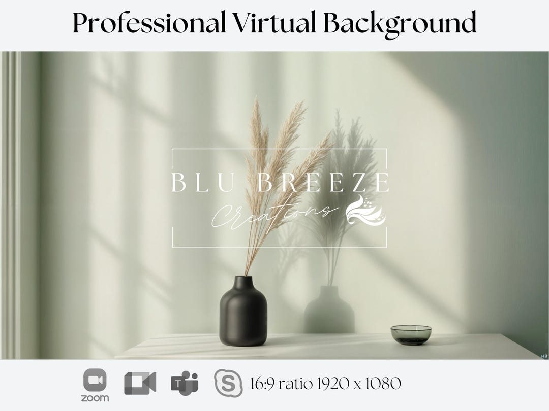 Minimal Home Office Zoom Background | Teams Webex Skype Google Meet ...