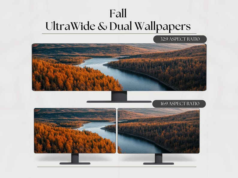 Autumn Desktop Wallpaper for Ultrawide and Dual Monitors | Fall 32x9 ...