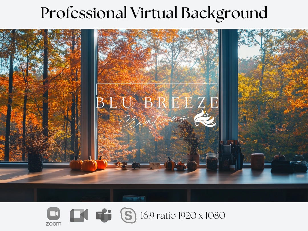 Fall Virtual Background Compatible With Zoom, Teams, Webex, Skype ...