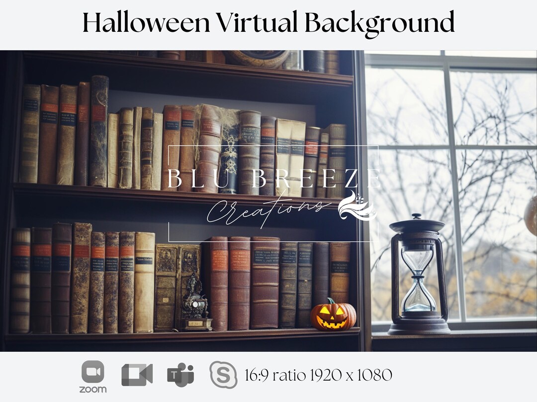 Halloween Virtual Background Compatible With Zoom, Teams, Facebook ...
