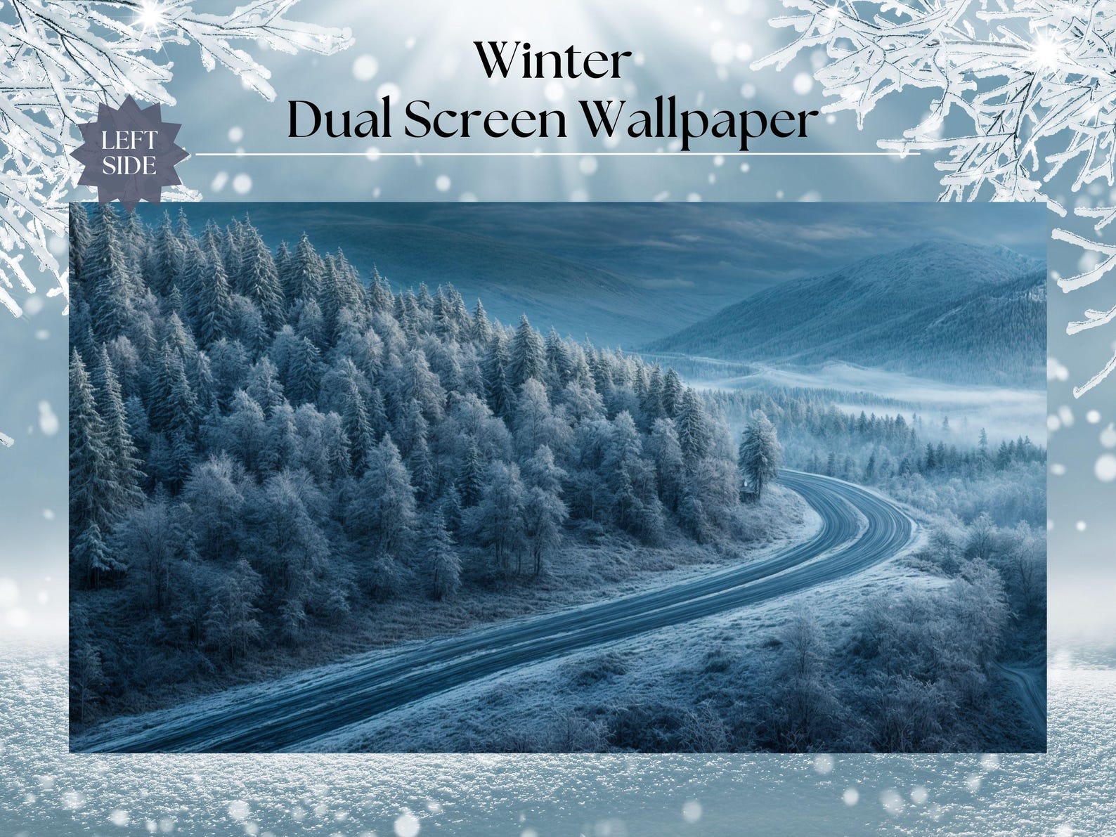 Snowy Winter Wallpaper for Ultrawide and Dual Monitors - High ...