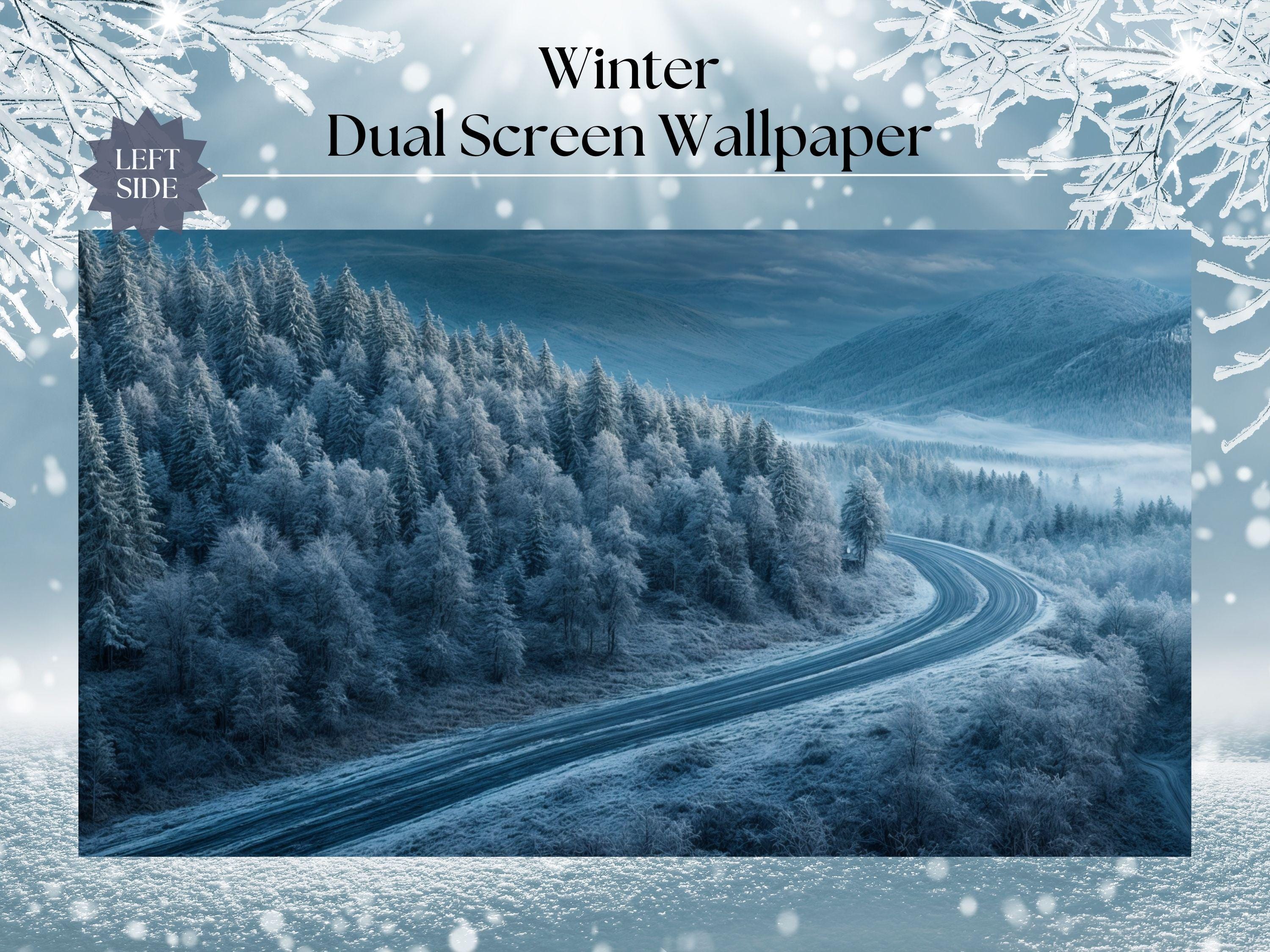 Snowy Winter Wallpaper for Ultrawide and Dual Monitors - High ...