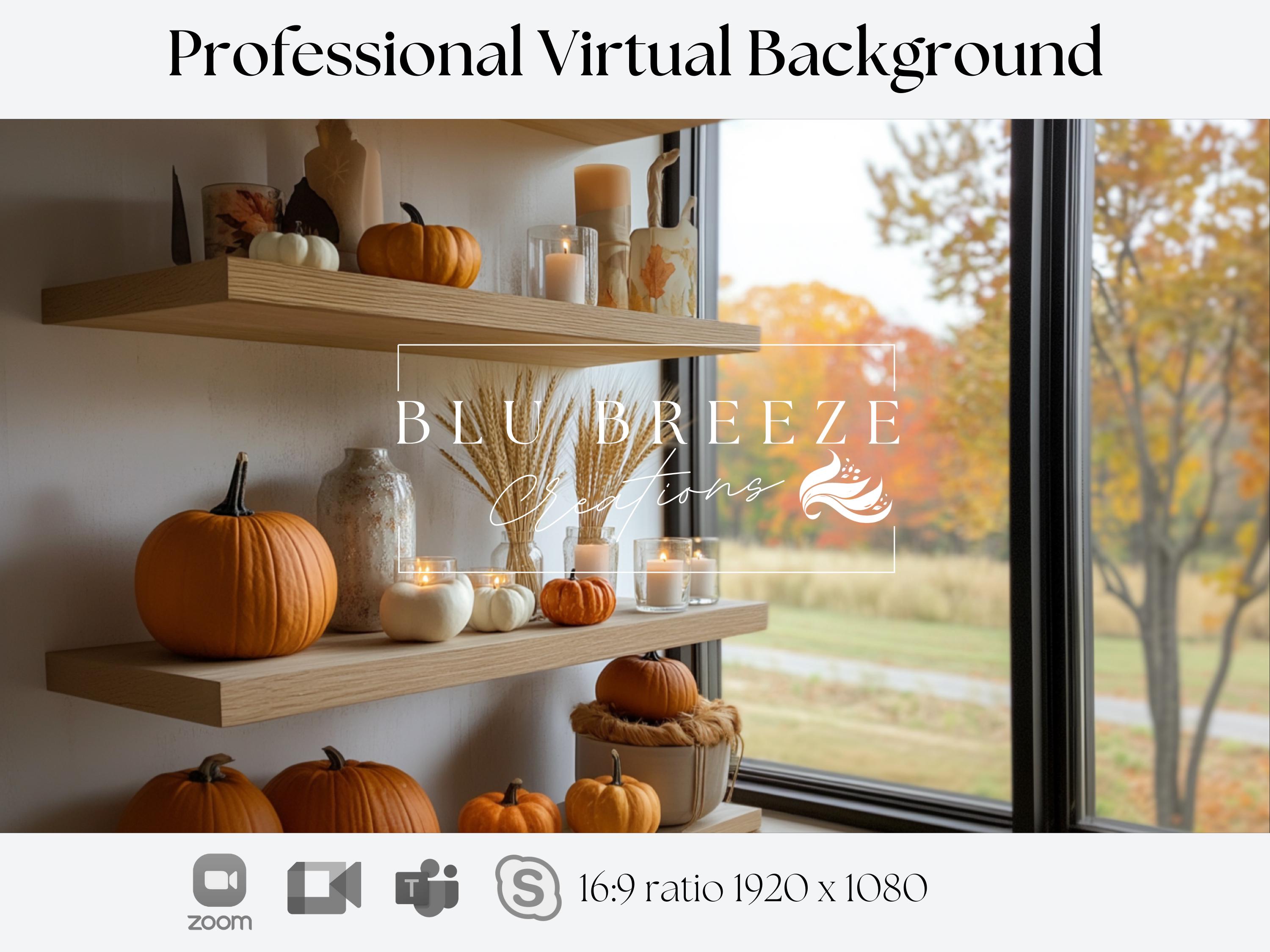 Fall Virtual Background Compatible With Zoom, Teams, Webex, Skype ...