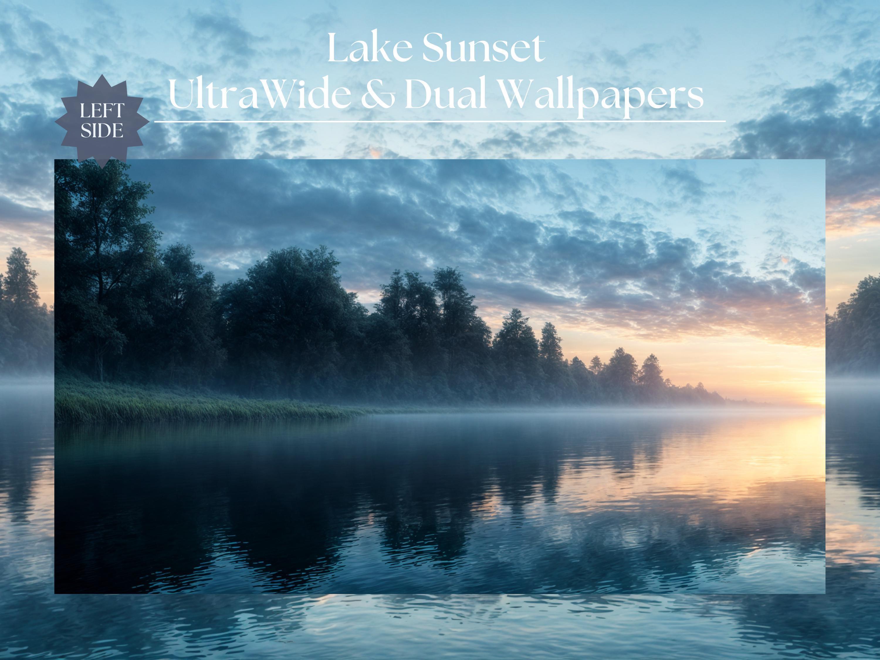 Lake Horizon Ultrawide and Dual Monitor Wallpaper High-resolution ...