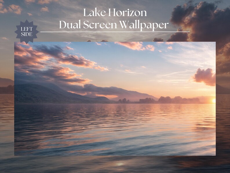 Lake Horizon Ultrawide and Dual Monitor Wallpaper High-resolution ...
