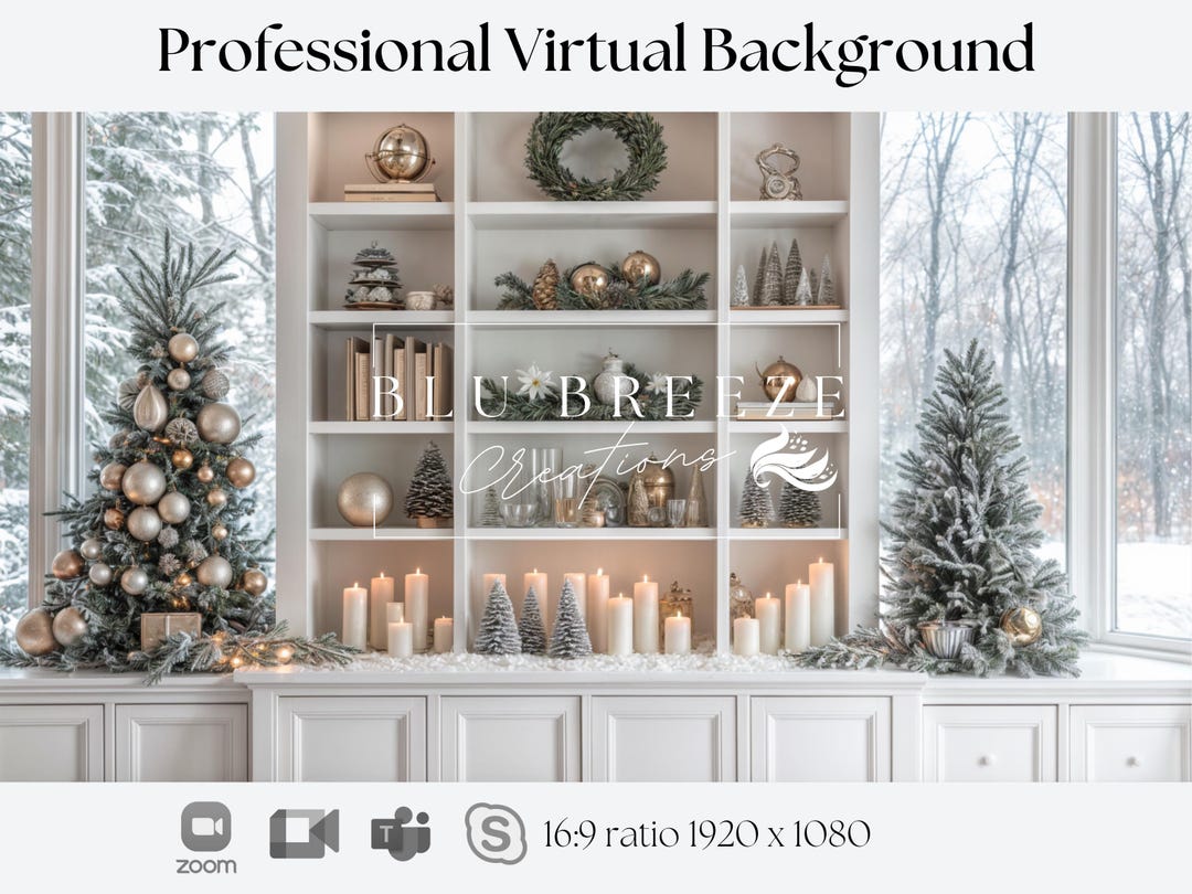 Winter Virtual Background for Video Calls Zoom Teams Webex Skype Google ...