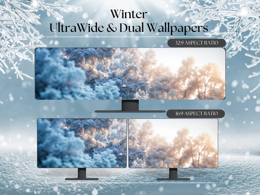 Snowy Tree Wallpaper - High-resolution Desktop Background for Ultrawide ...