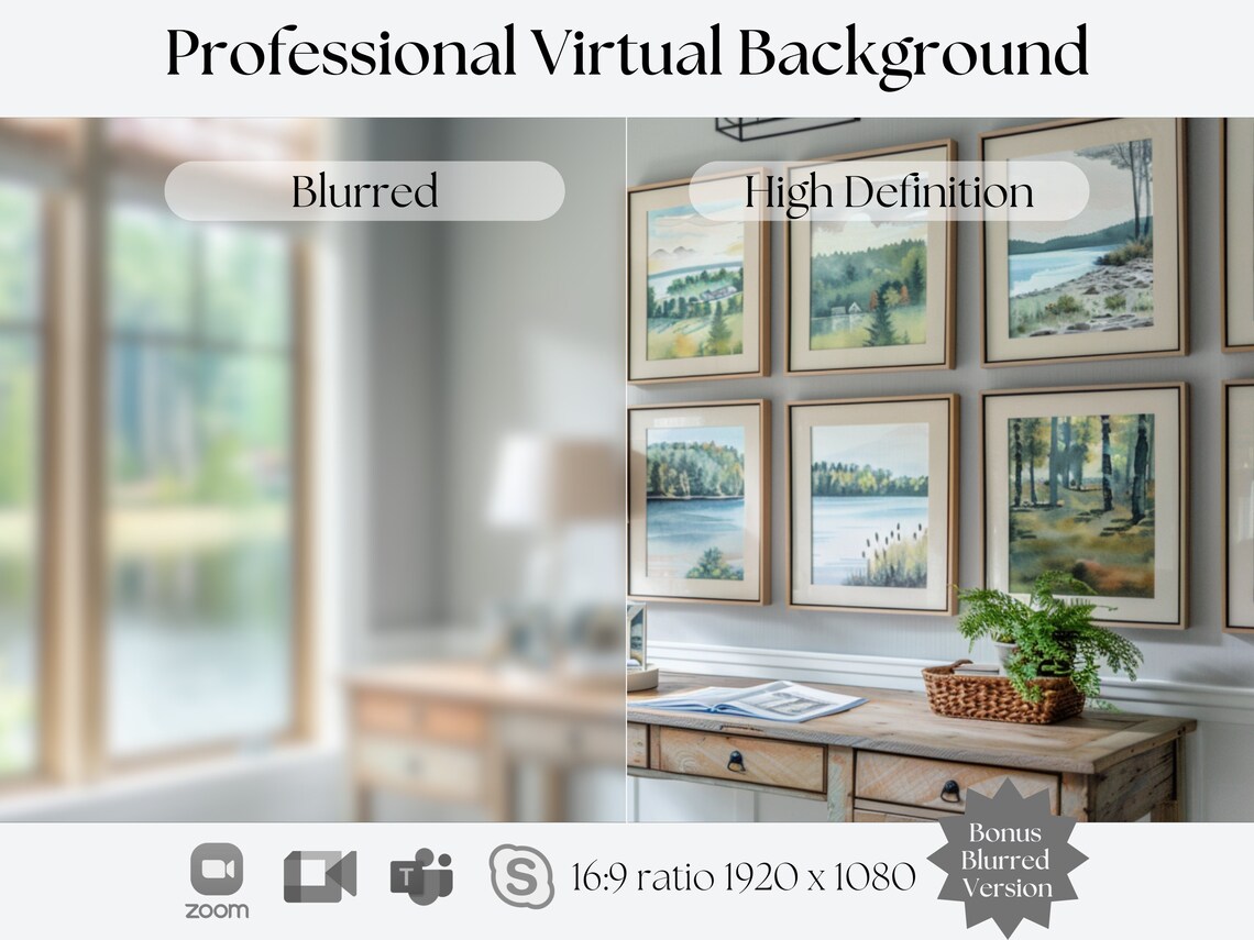 Lake House Virtual Background Compatible With Zoom, Teams, Facebook ...