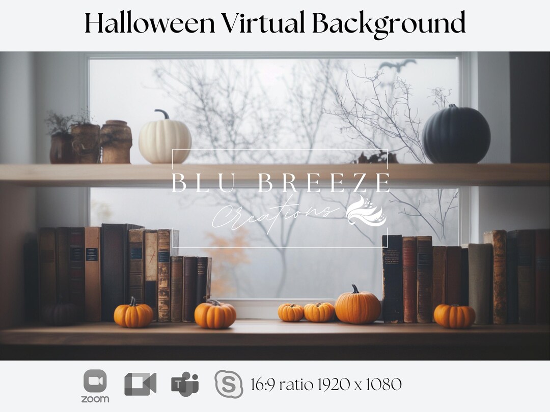 Halloween Virtual Background Compatible With Zoom, Teams, Facebook ...