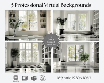 5 Clean Bookshelf Virtual Backgrounds Compatible With Zoom, Teams ...