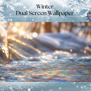 Iced Stream Winter Wallpaper for Ultrawide Dual Monitors High ...