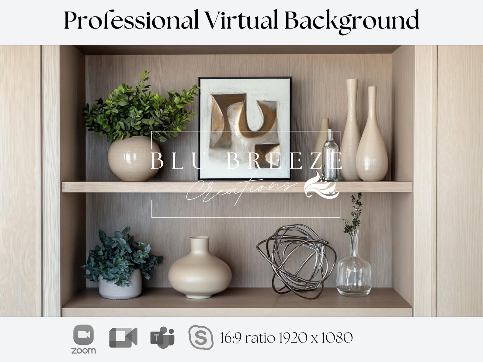 Minimalist Virtual Background for Video Calls - Zoom Google Meet Teams ...