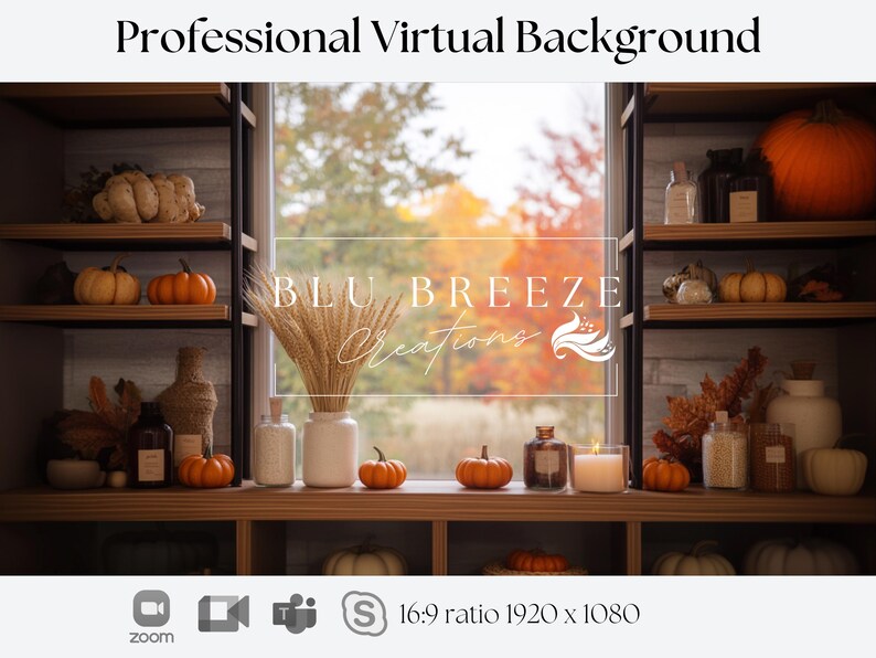 Fall Virtual Background Compatible With Zoom, Teams, Webex, Skype ...