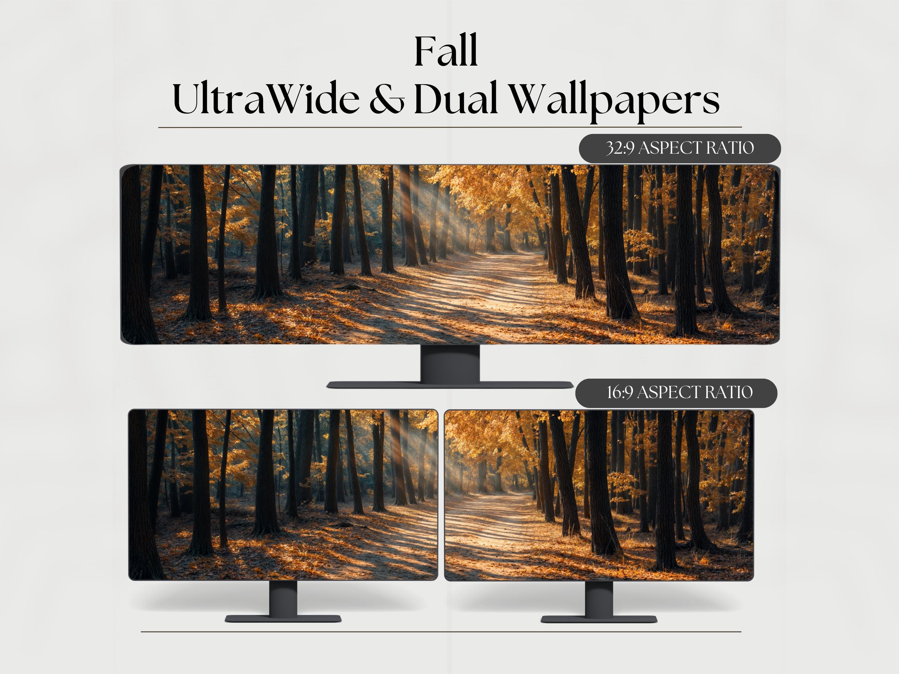 Autumn Wallpaper for Ultrawide and Dual Monitors | 32x9 and 16x9 High ...