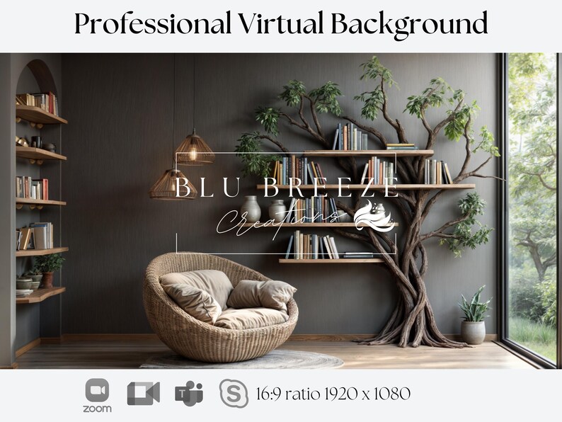 Peaceful Virtual Background for Zoom | Teams Webex Skype Google Meet ...