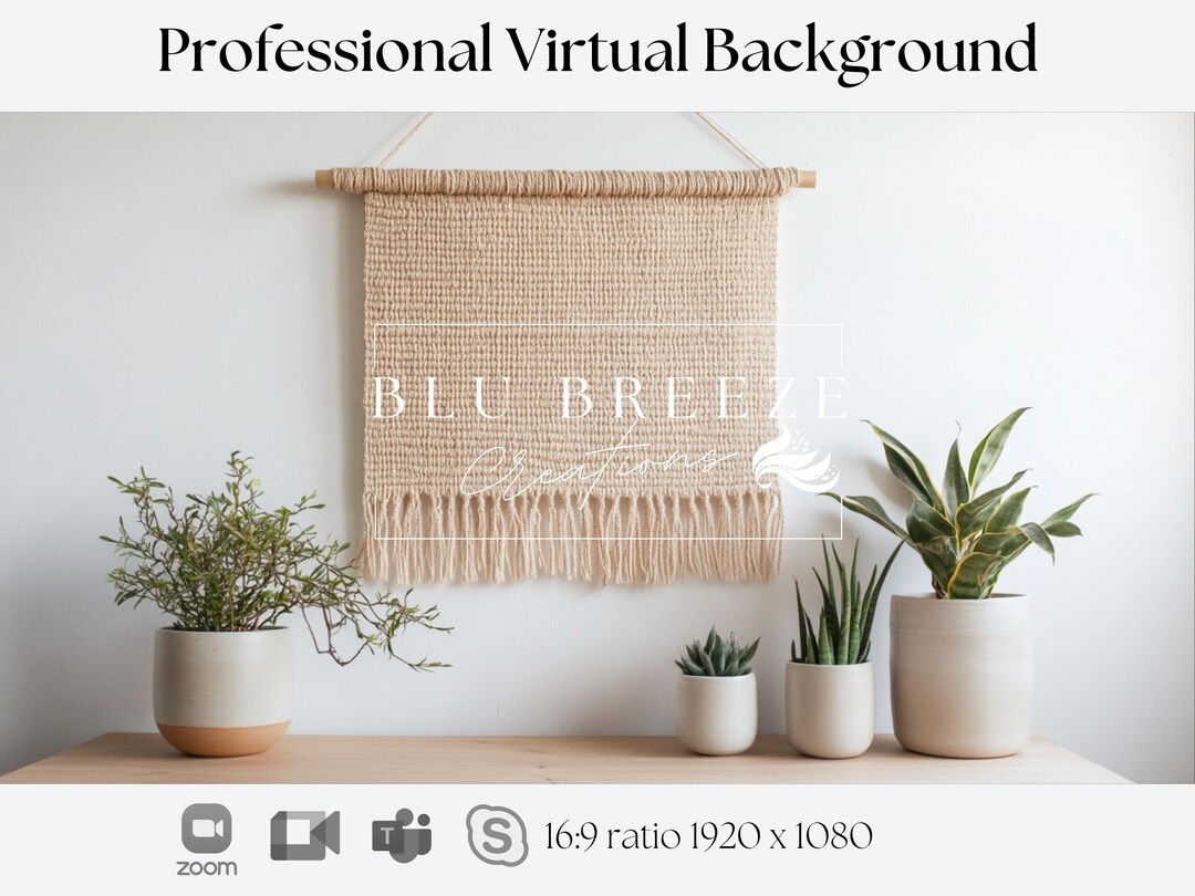 Boho Virtual Background Compatible With Zoom, Teams, Webex, Skype ...