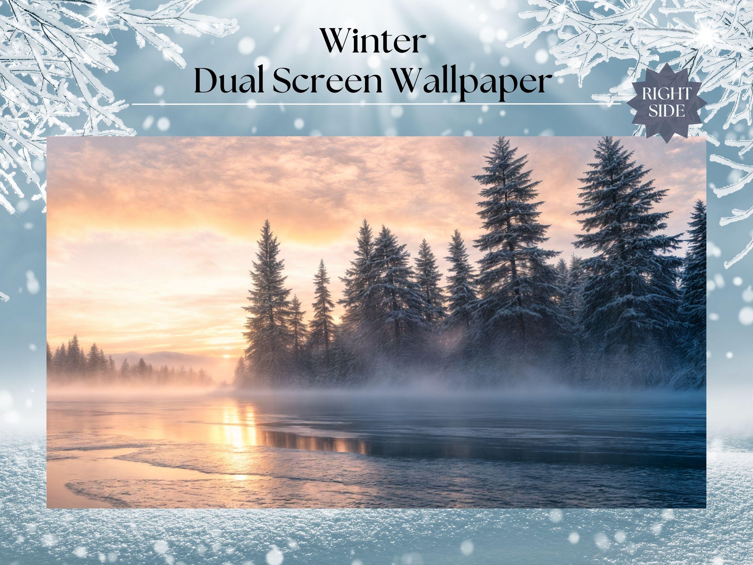 Snowy Winter Wallpaper for Ultrawide and Dual Monitors - High ...