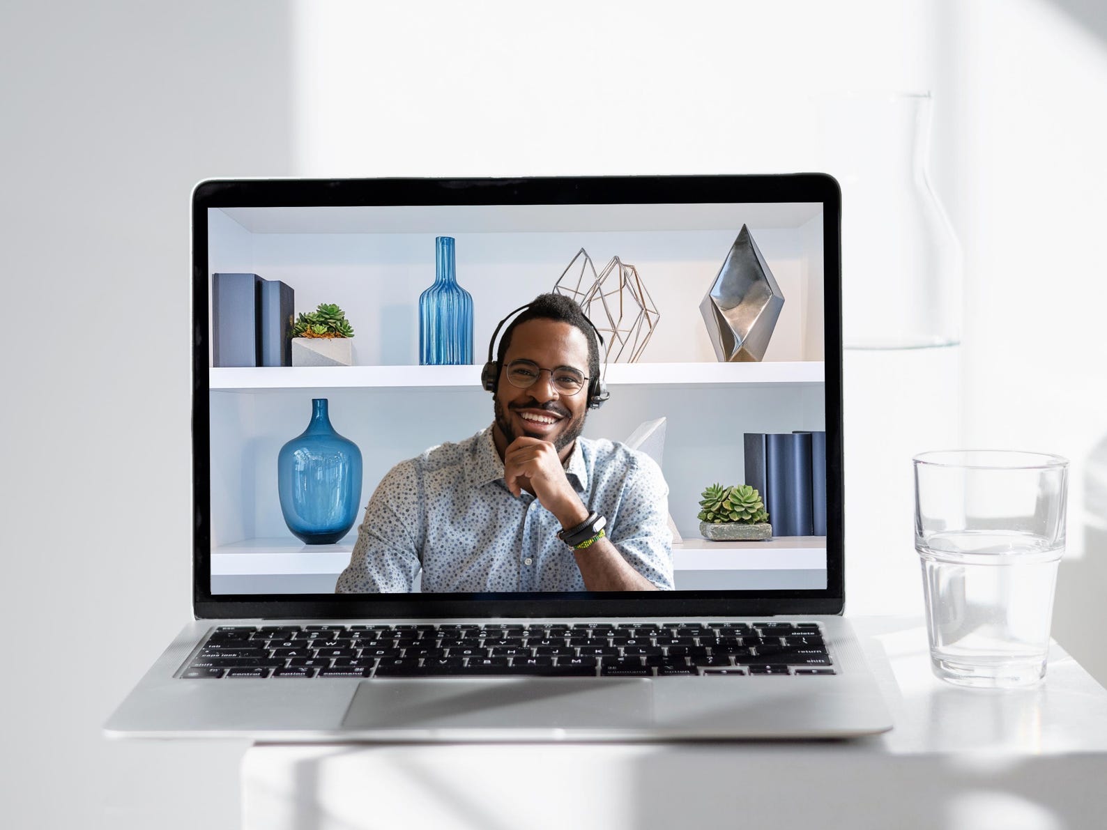 Blue and White Zoom Background - Virtual Background for Zoom Google ...