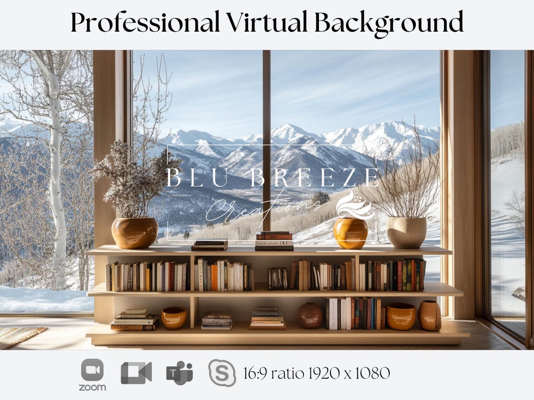 Winter Virtual Background | Compatible With Zoom, Teams, Webex, Skype ...