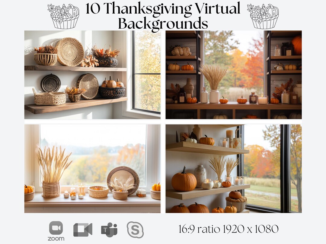 10 Thanksgiving Virtual Backgrounds | Compatible With Zoom, Teams ...