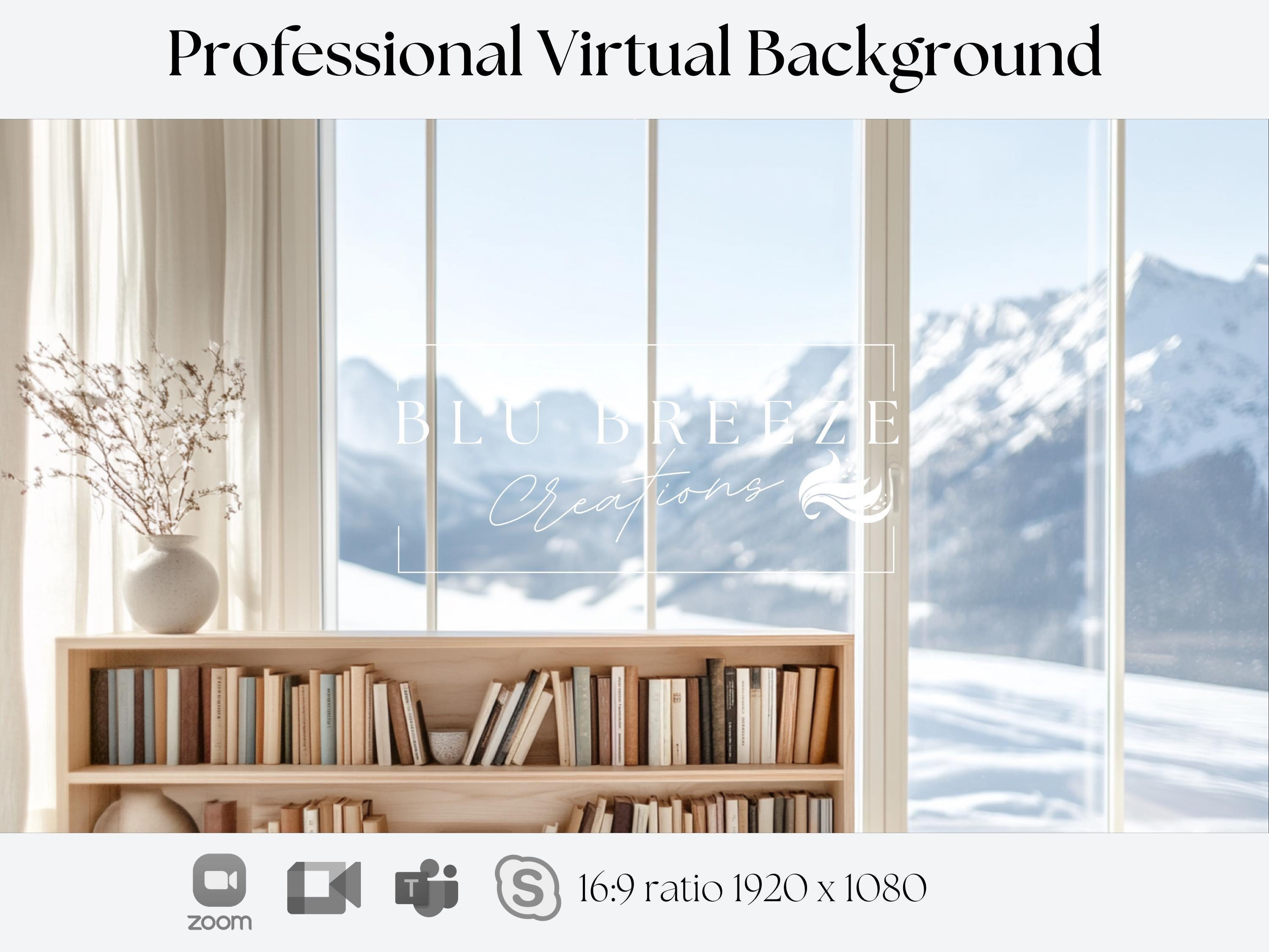 Winter Virtual Background | Compatible With Zoom, Teams, Webex, Skype ...