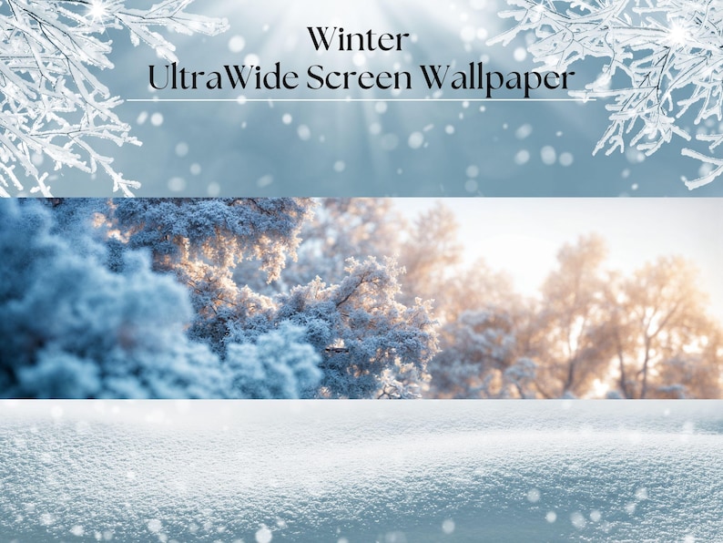 Snowy Tree Wallpaper High-resolution Desktop Background for Ultrawide ...