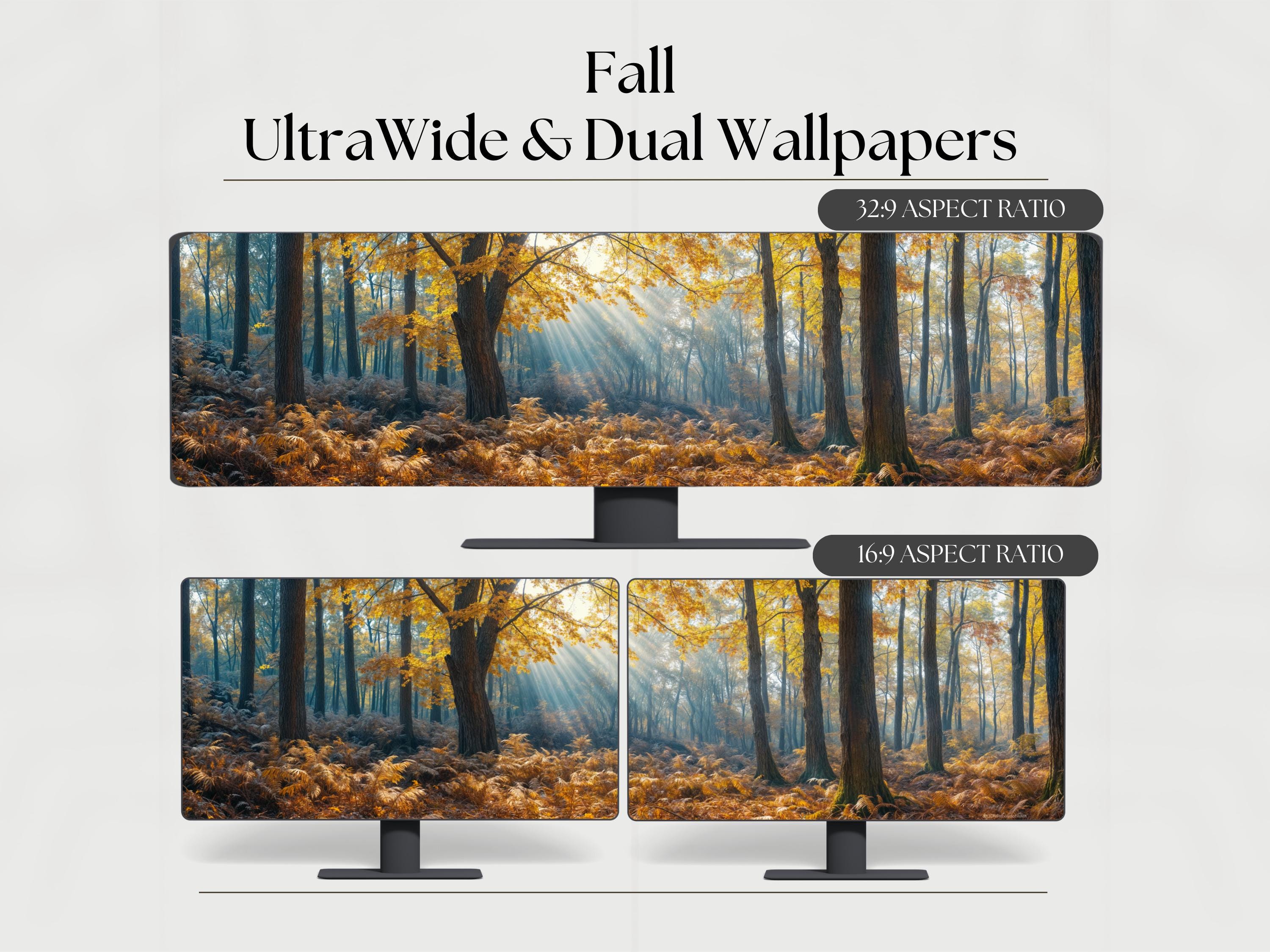 Fall Desktop Wallpaper for Ultrawide and Dual Monitors | 32x9 and 16x9 ...