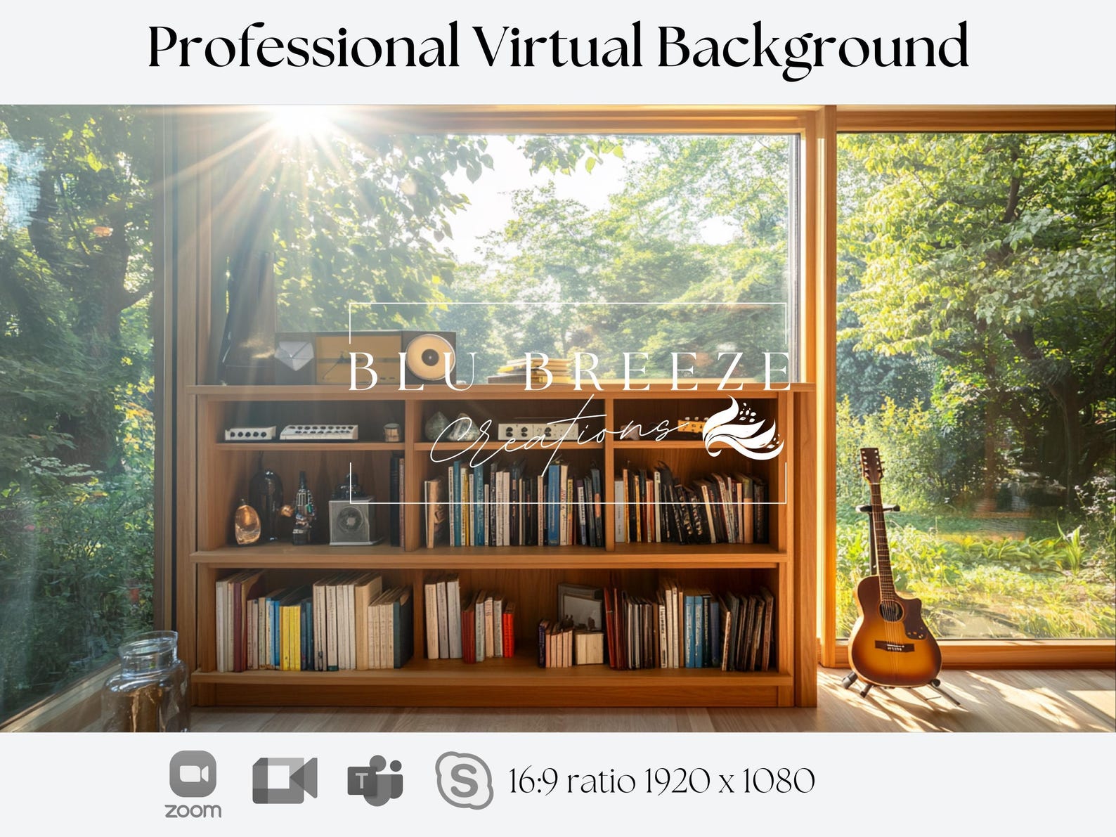 Music Themed Virtual Background | Compatible With Zoom, Teams, Webex ...